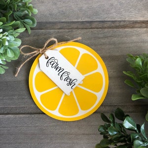 Farmhouse Lemon Decor mix and match mini sign wood bead | Etsy