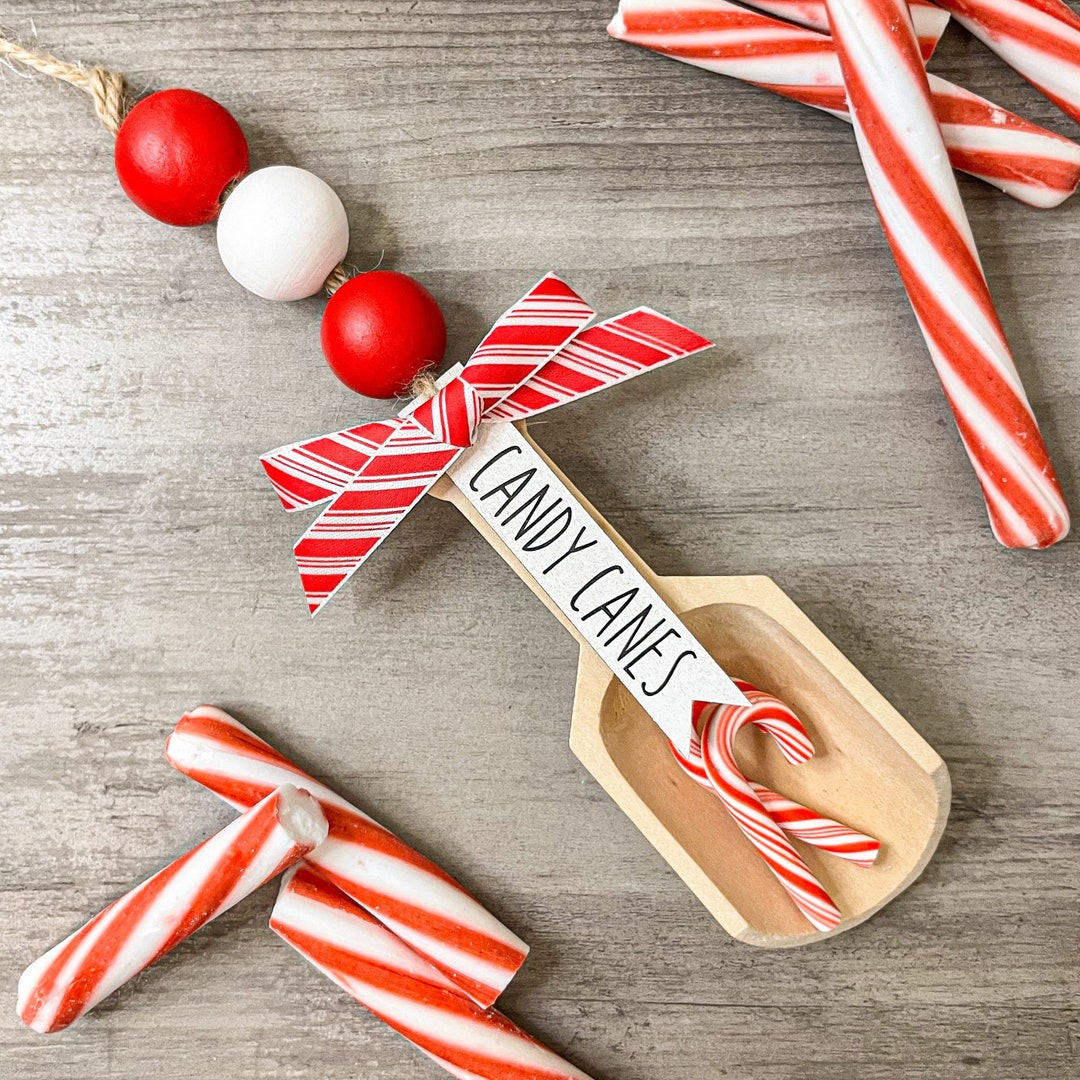 Mini Candy Cane Scoop for Canister, Candy Jar, Christmas Decor or ...