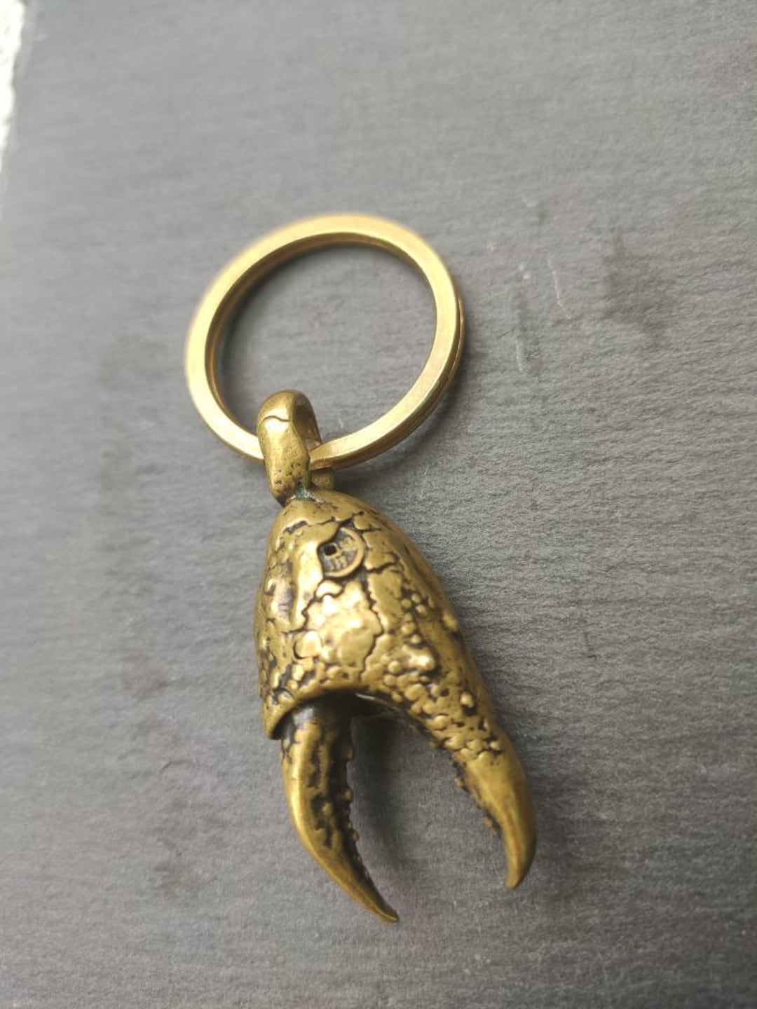 Handmade Brass Crab Tongs Key Pendant: Nautical Good Fortune Symbol - Etsy