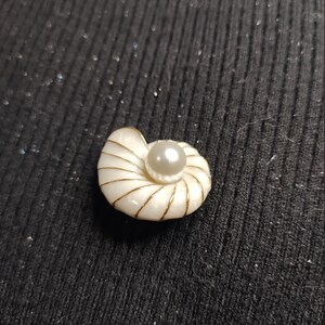 Nautilus Shells With Pearl Brooch - Etsy