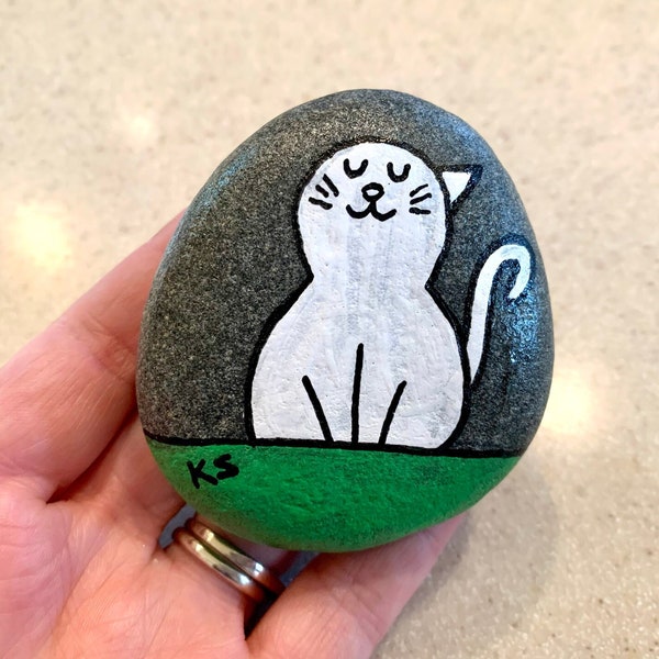 Painted Rocks Cats - Etsy