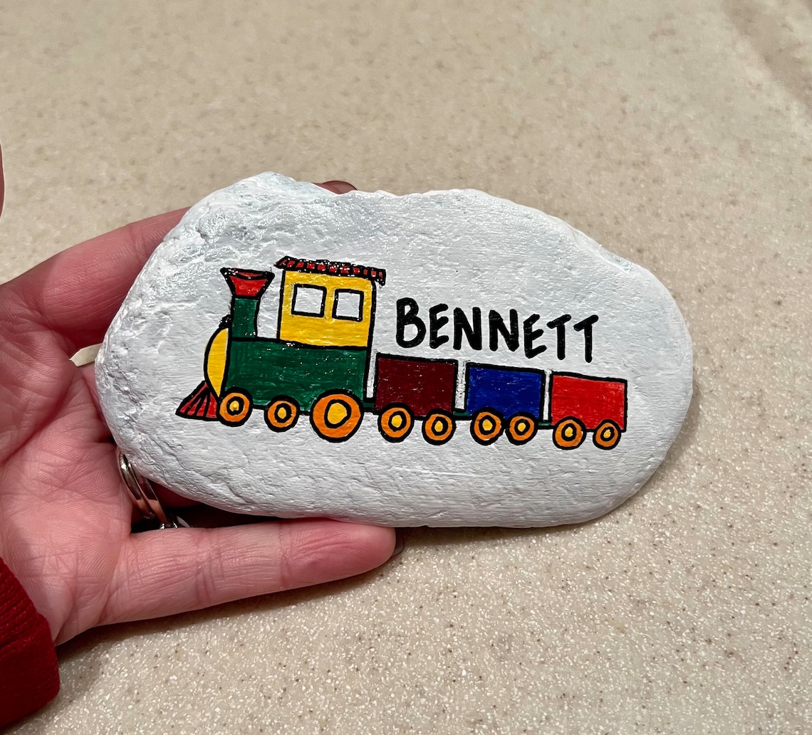 Train Rock Choo Choo Train Rock Rocks for Kids Painted Rocks Cute Rocks ...