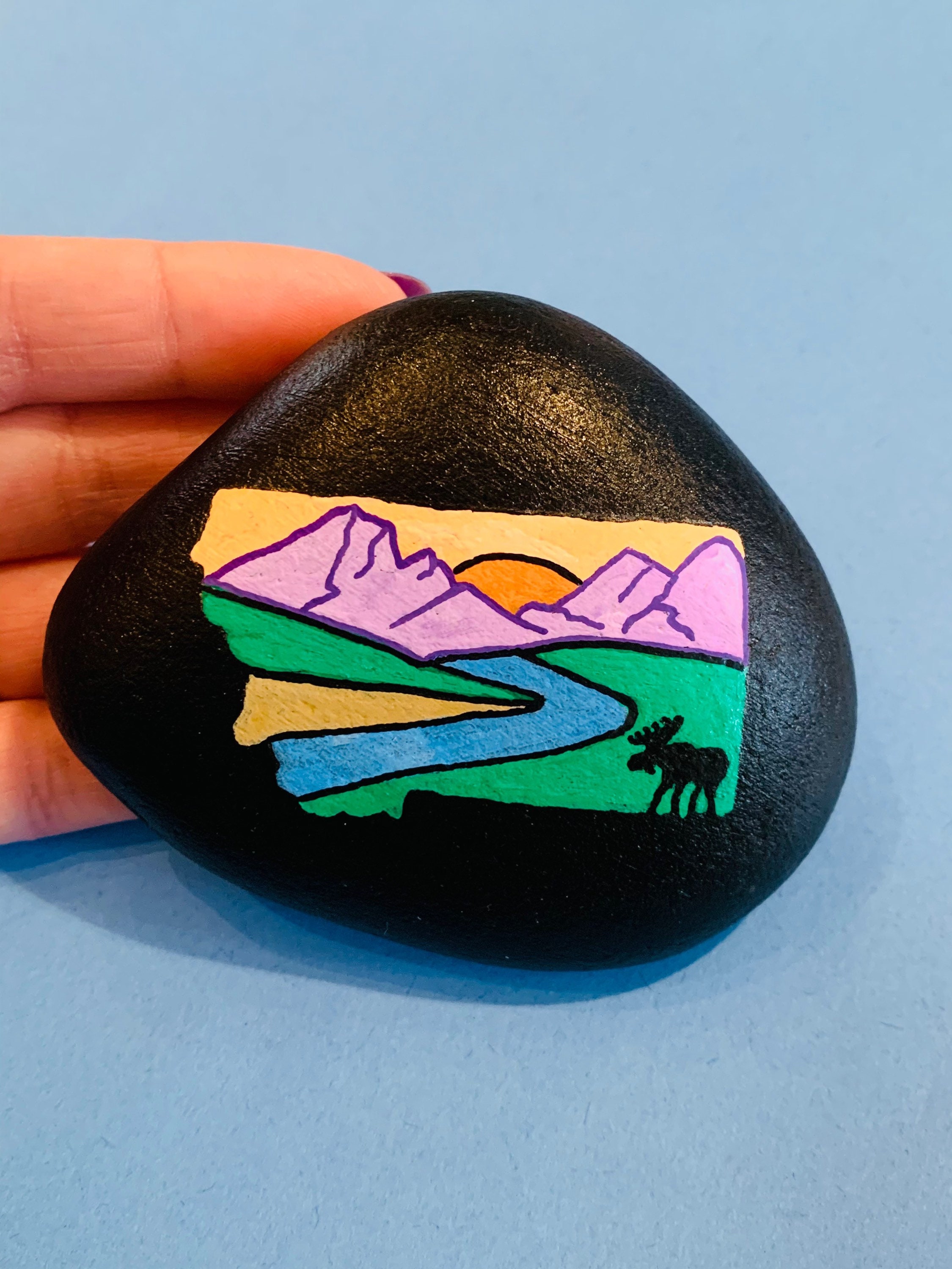 Hand Painted State Rocks Home Rocks Custom Rocks Rock Gifts ...