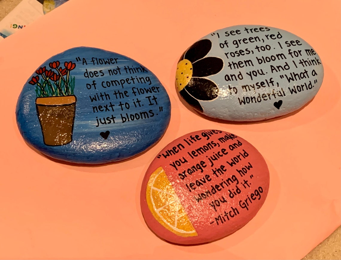Quote Rocks / Inspirational Rocks / Kindness Rocks / Funny - Etsy