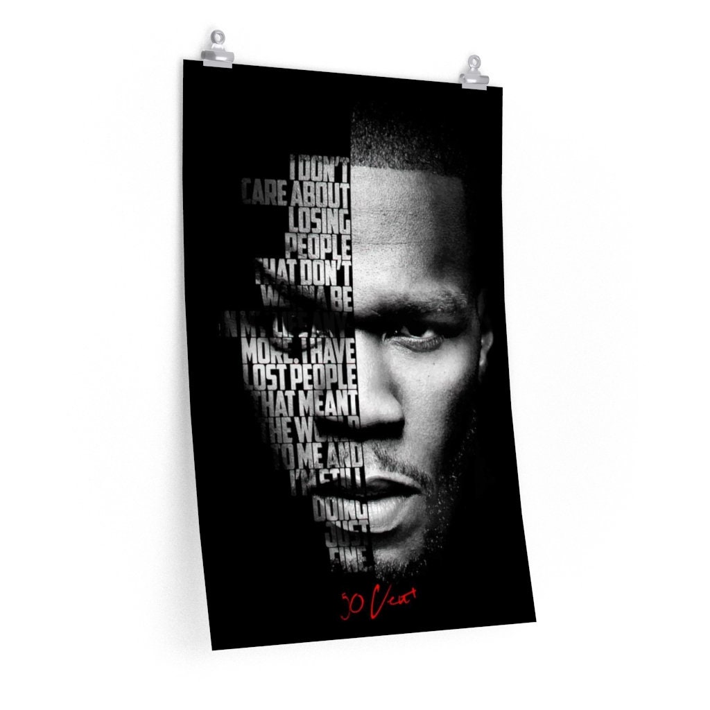 50 Cent Poster Print Curtis 50 Cent Jackson Quote Rap Hip - Etsy