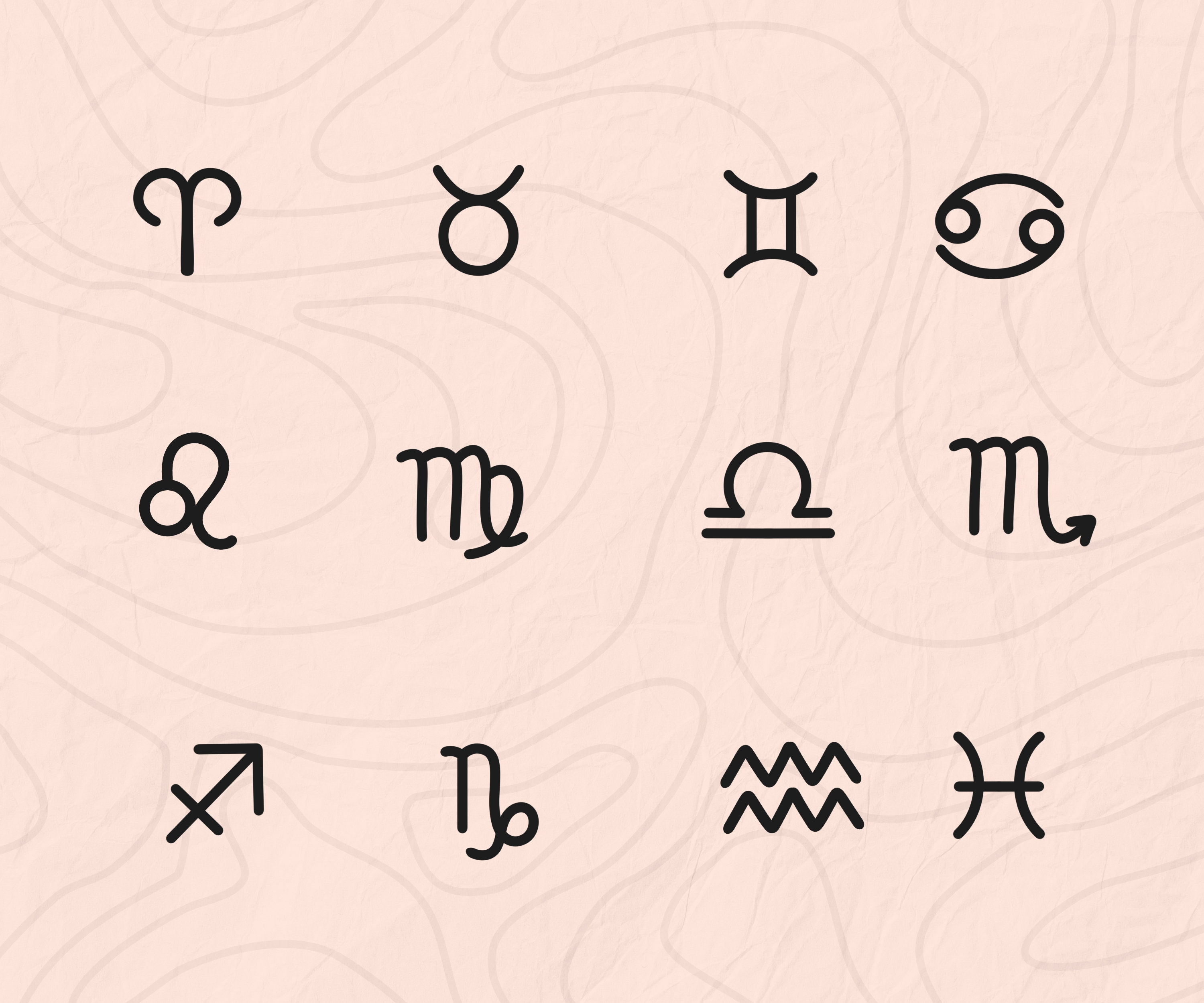 Zodiac Procreate Stamps, Astrology Procreate Stamps, Tattoo Procreate ...