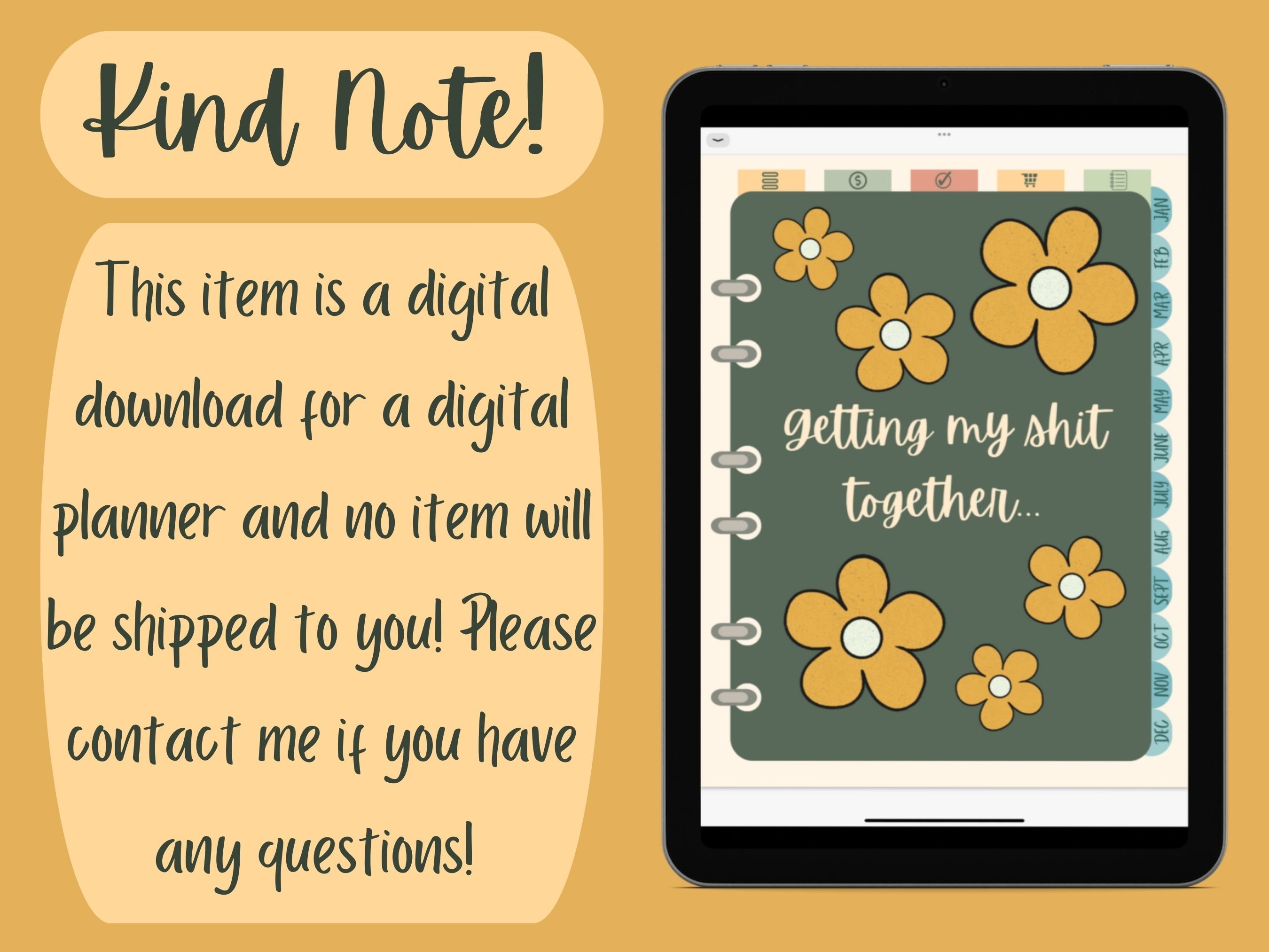 Digital Planner for Goodnotes Monthly Calendar, Weekly Planner, Budget ...
