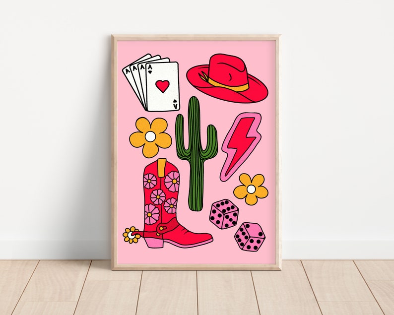 Howdy Poster Coastal Cowgirl Rodeo Poster Preppy Wall Art - Etsy