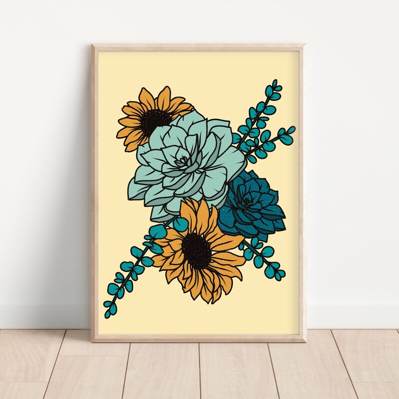 Sunflower Print - Etsy