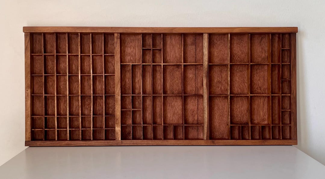 Letterpress Wooden Printers Tray Curios Display Refurbished Good ...