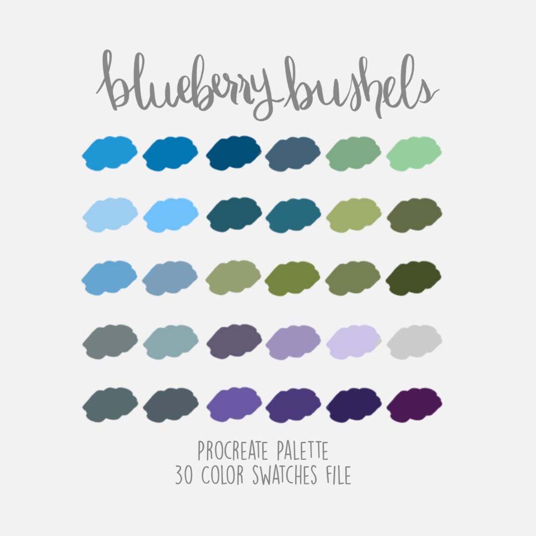 Blueberry Bushel Color Palette/ Color Swatch - Etsy