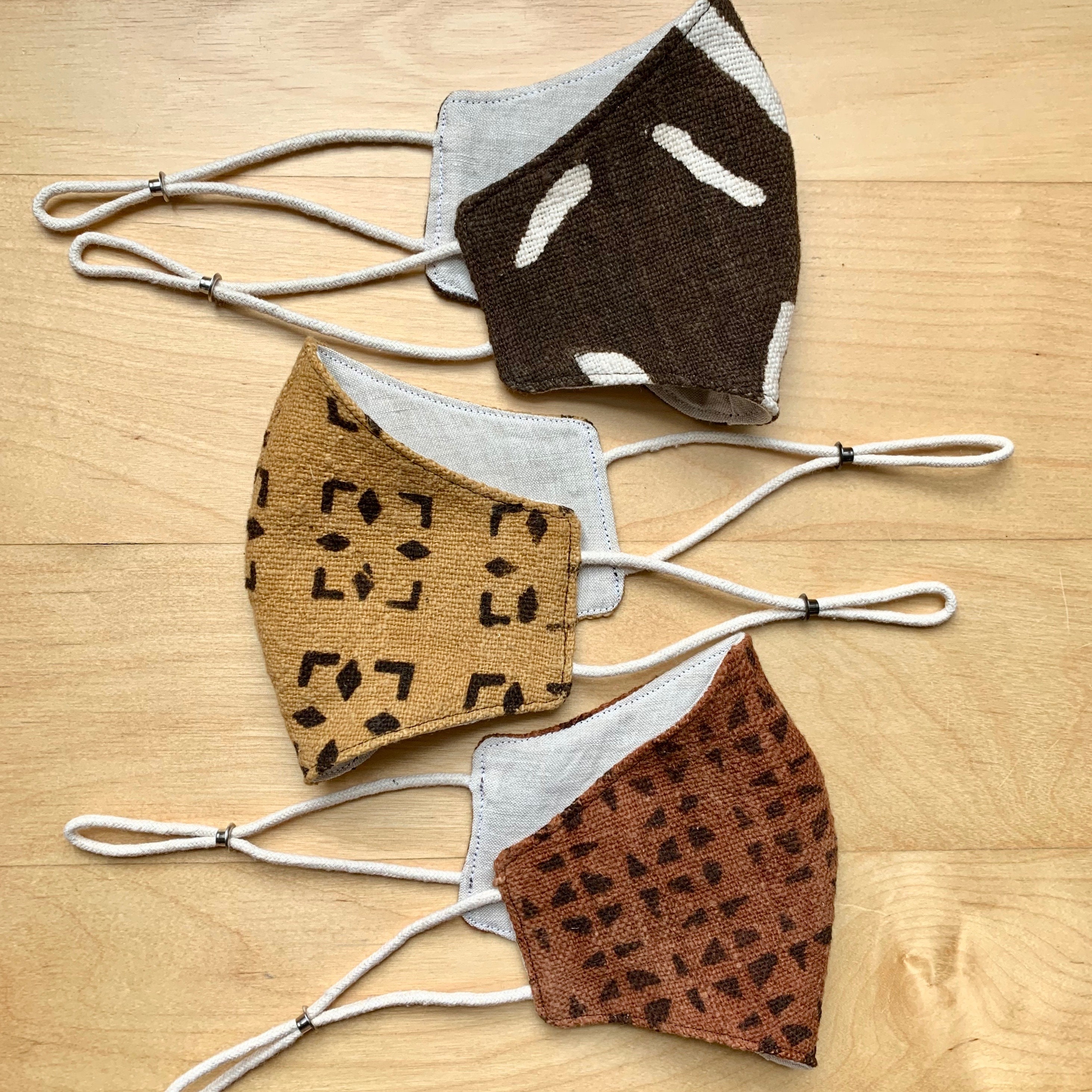 African Mudcloth and Linen Face Mask - Etsy