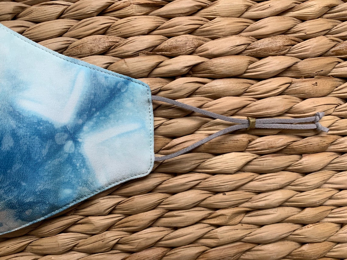 Indigo Dyed Silk Face Mask (reversible) - Etsy