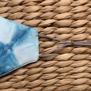 Indigo Dyed Silk Face Mask (reversible) - Etsy