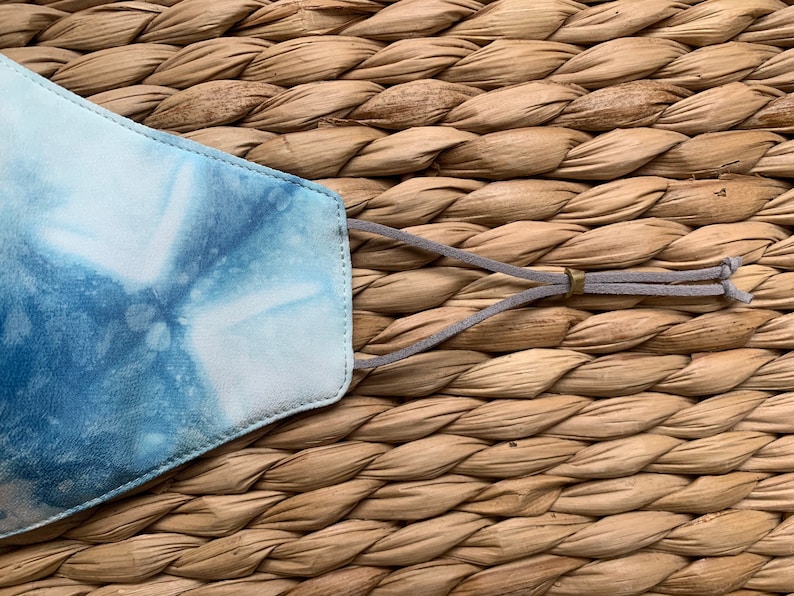 Indigo Dyed Silk Face Mask (reversible) - Etsy