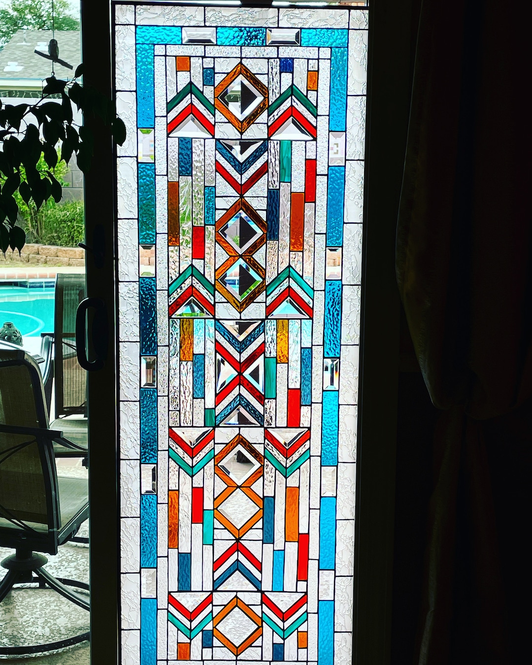 Ozark Horizon- Tiffany Style Craftsman Stained Glass Panel - Etsy