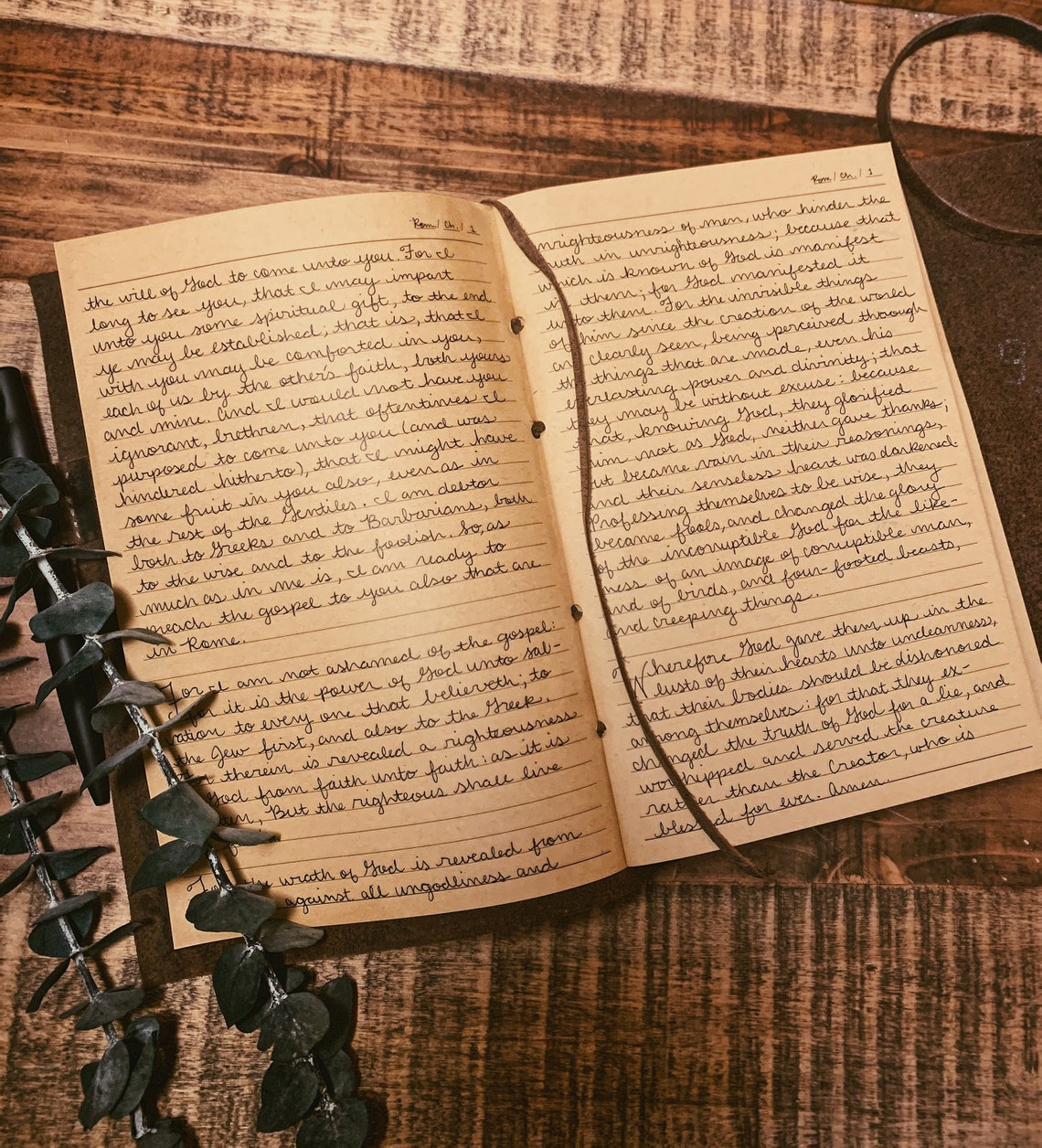 Handwritten Books of the Bible Custom Bible Leather Bible Christian ...