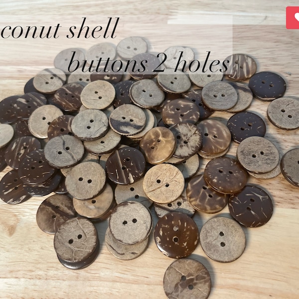 Coconut Shell Button - Etsy