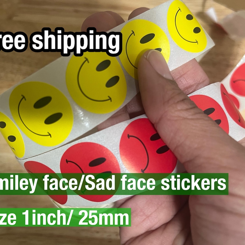 Smiley Face Stickers - Etsy