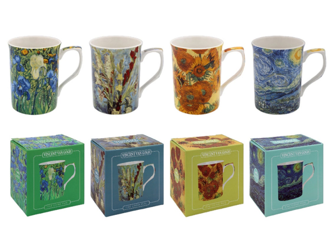 Vincent Van Gogh Set of 4 Mugs | Etsy