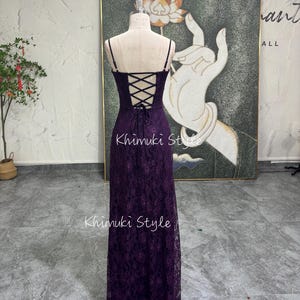 Vintage Deep Purple Prom Dress,90s Lace Party Dress - Etsy
