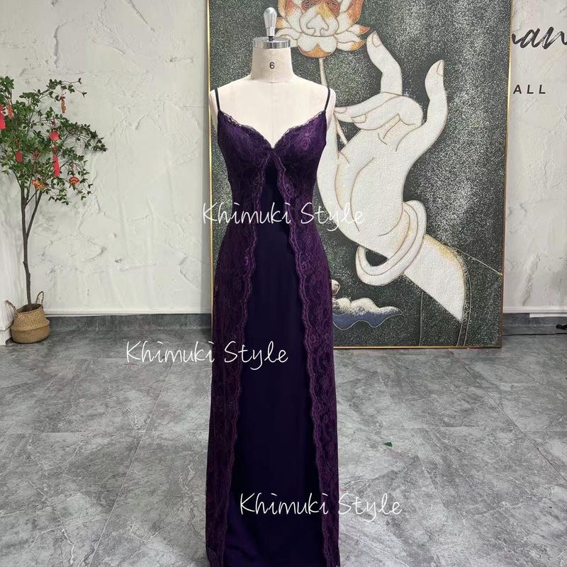 Gothic Purple Prom Dress - Etsy UK