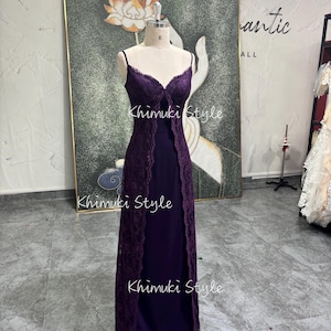 Vintage Deep Purple Prom Dress,90s Lace Party Dress - Etsy