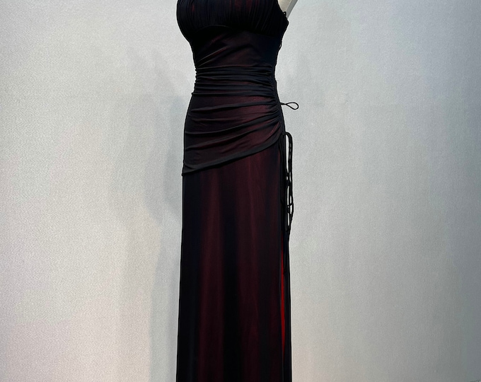 Vintage 90s Gothic Vampy Whimsigoth Red Burgendy Overlay Morgan & Co ...