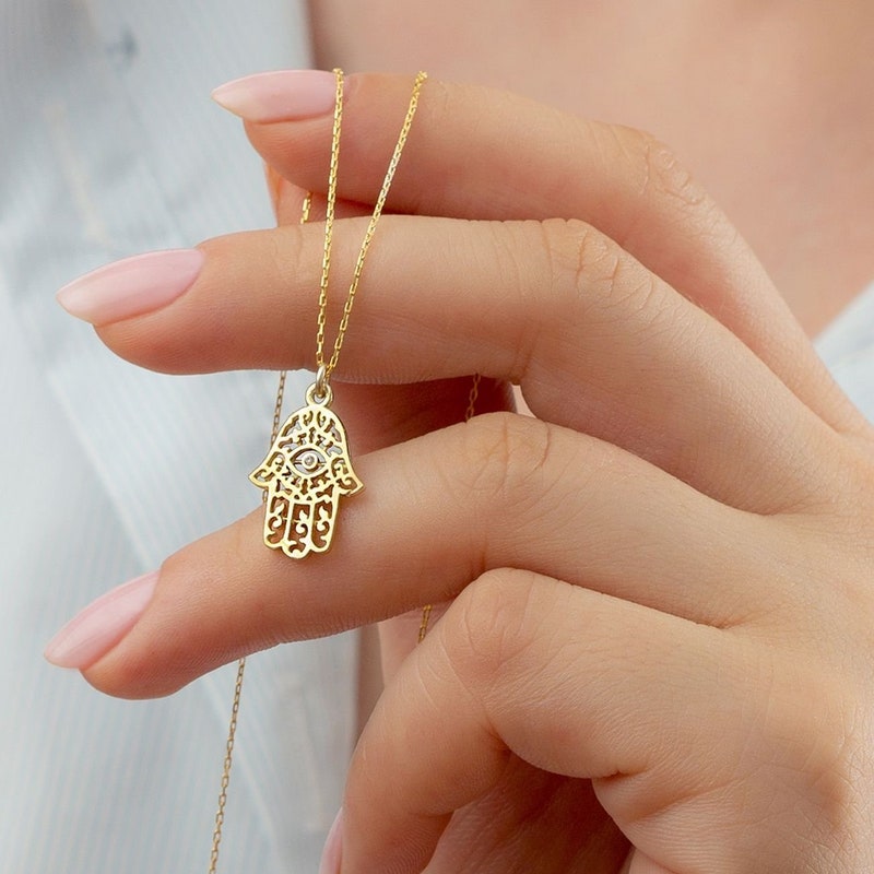 Hand of Fatima Necklace - Etsy