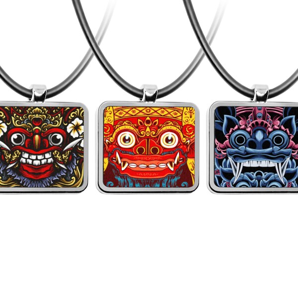 Bali Mask Necklace - Etsy