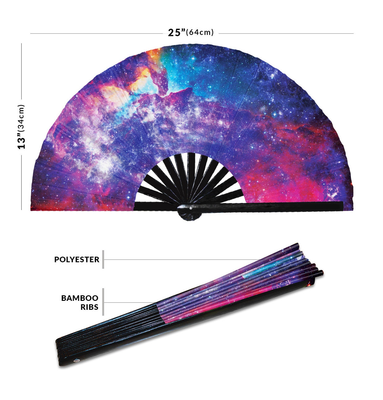 Galaxy Hand Fan Outer Space Milky Way Constellation Cluster - Etsy