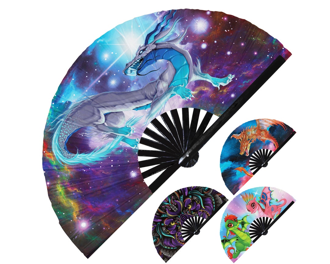 Dragon Fan Cute Flying Fire Breathing Dragons Chinese - Etsy