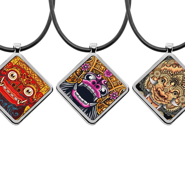 Bali Mask Necklace - Etsy