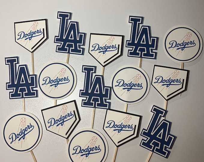 Dodger Cupcake Toppers - Etsy
