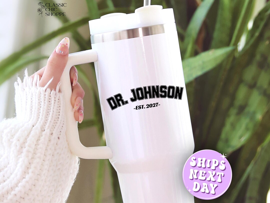 Personalized Doctor Tumbler: 40 Oz Stainless Steel Mug With Handle - Etsy