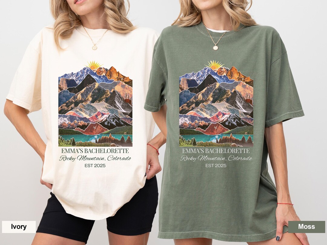 Personalized Mountain Collage Shirt, Custom National Park-inspired ...
