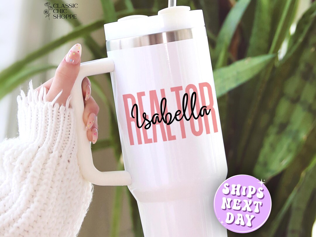 Personalized Realtor Tumbler, Custom Real Estate Agent 40 Oz Tumbler ...