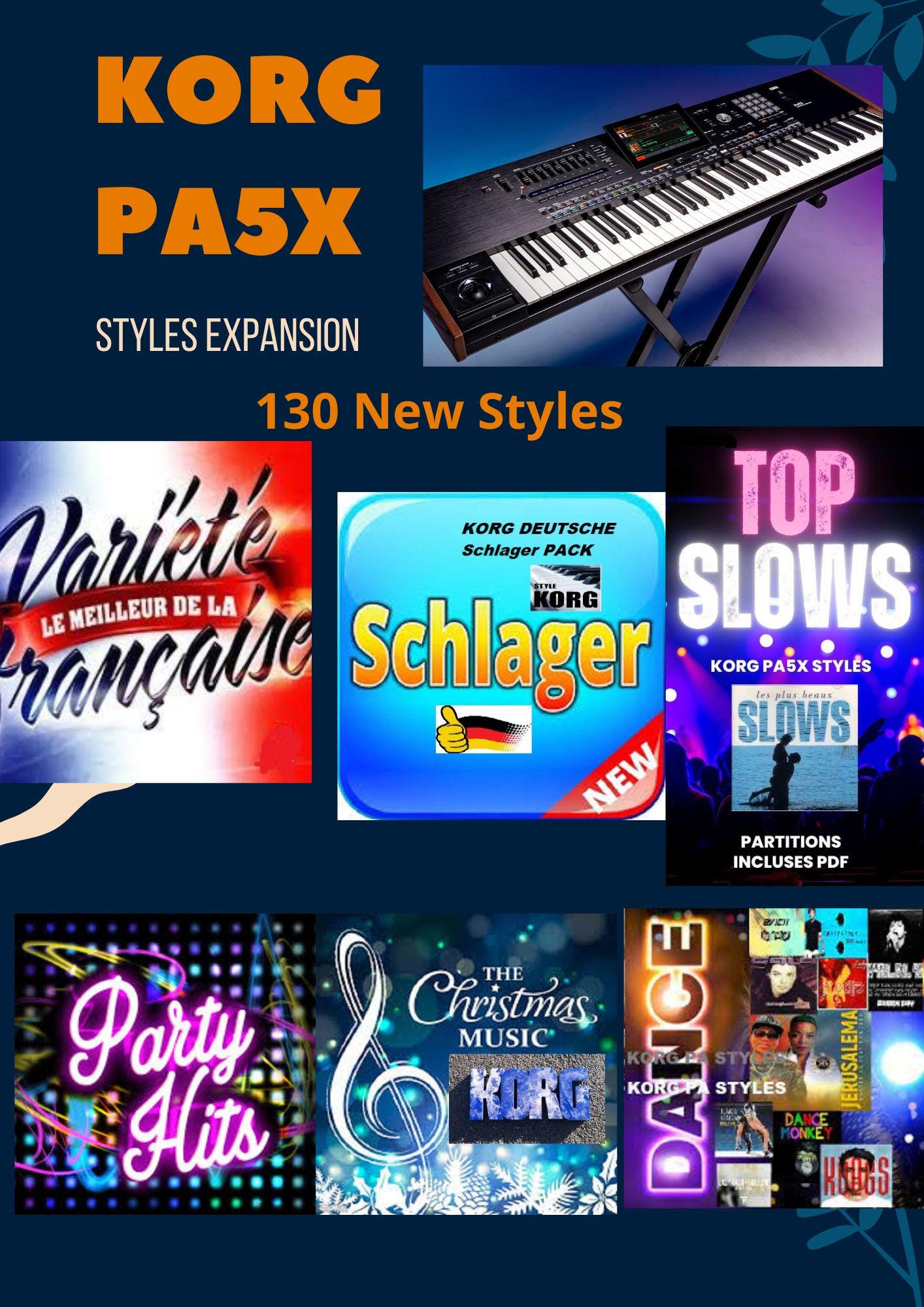 KORG PA5X Styles Expansion 130 New Styles (only for Pa 5x!) Download ...