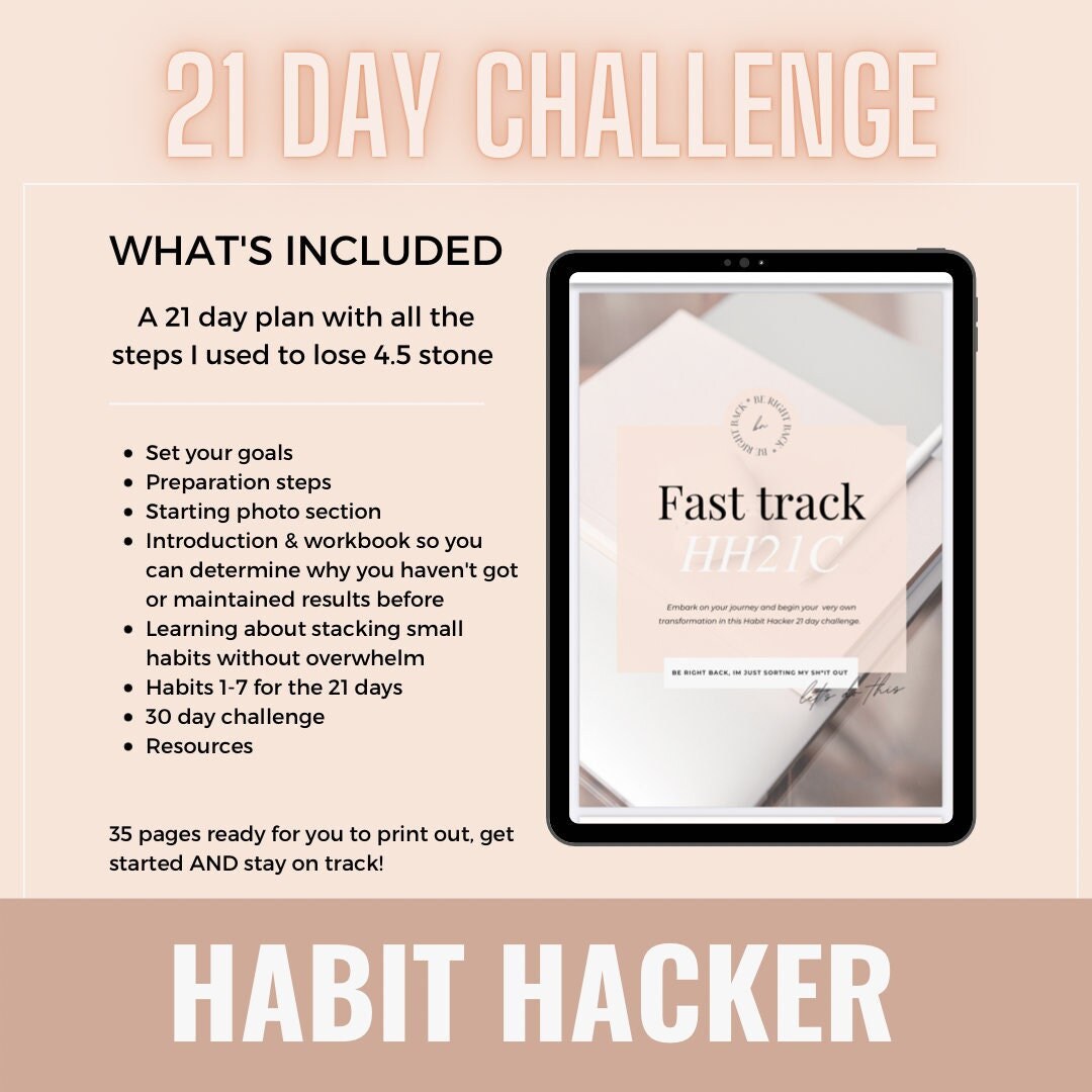 Habit Hacker 21 Day Challenge Fast Track Your Weight Loss - Etsy