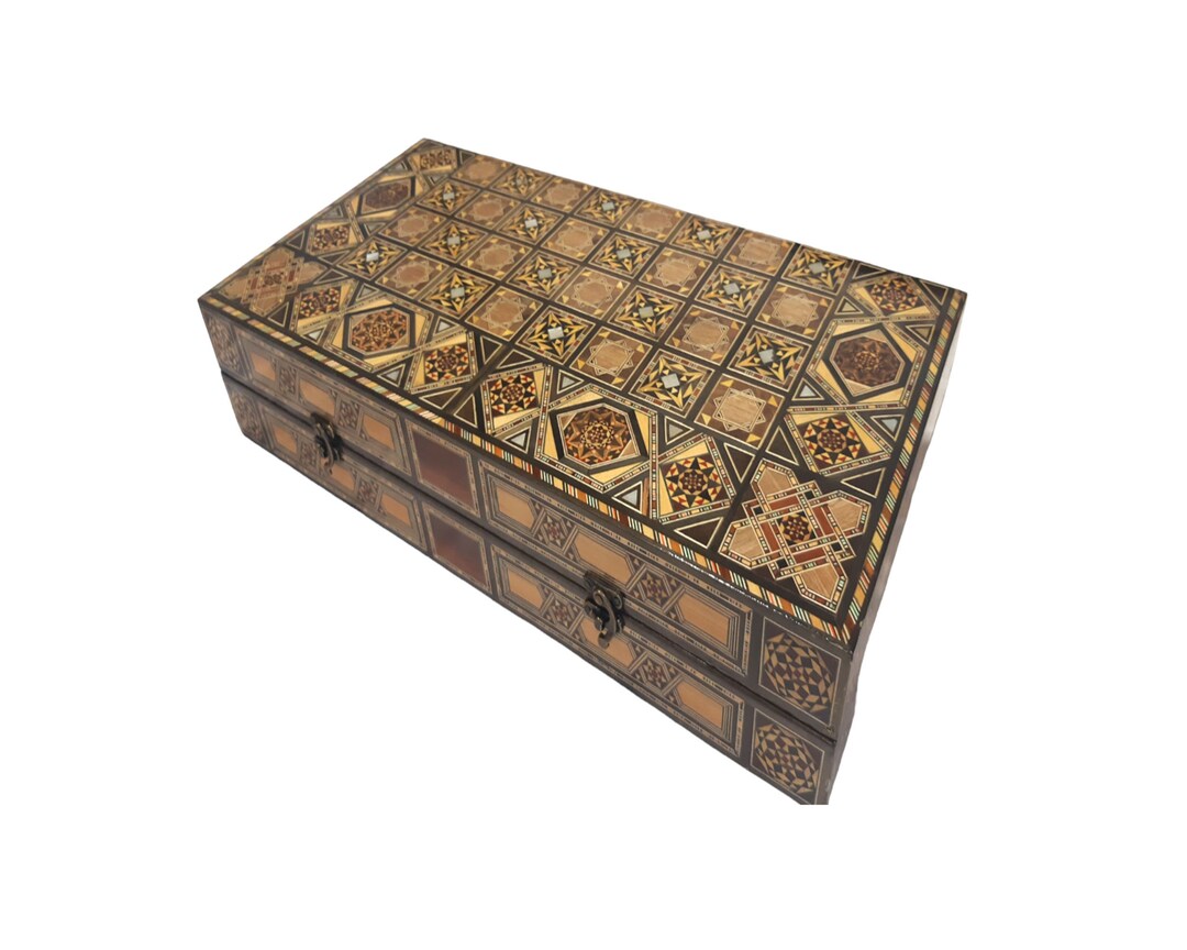 Original Mosaic Chess and Backgammon Table. Handmade in Damascus. - Etsy