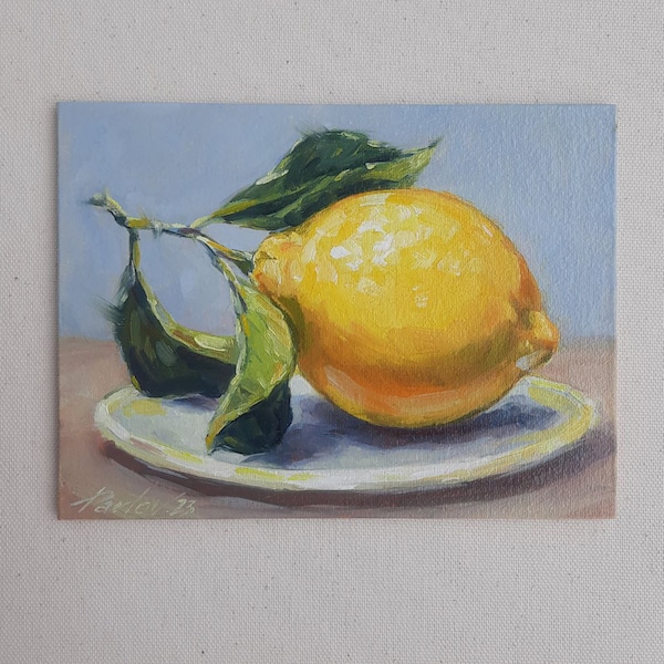 Lemon Painting - Etsy