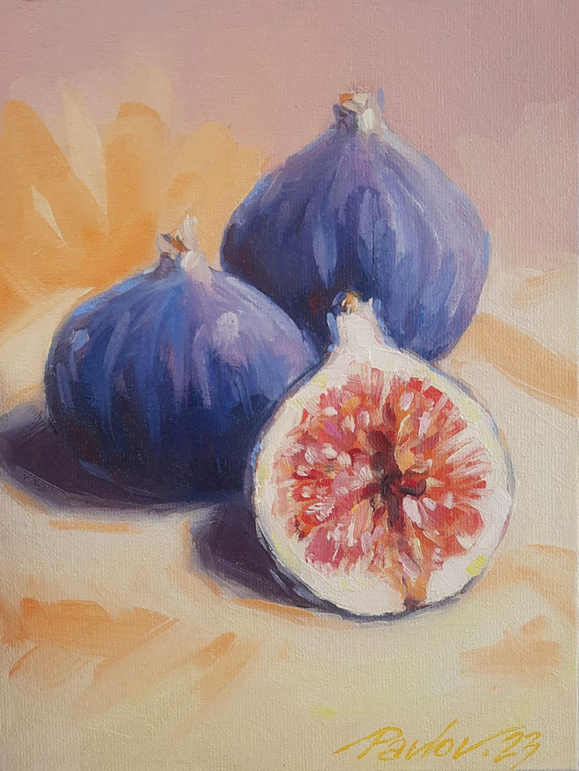 Figs Painting, Still Life Figs, Original Oil Painting, Figs Lovers ...