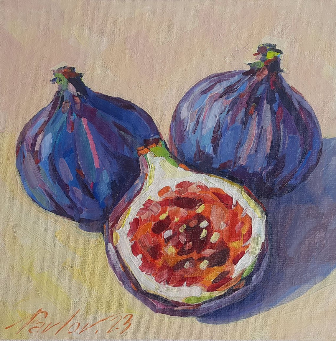 Figs Painting, Still Life Figs, Fresh Figs, Original Oil Painting, Figs ...