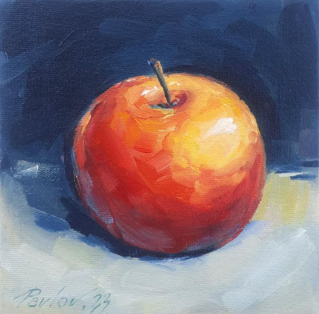 Apple Painting, Still Life Apple, Original Oil Painting, Apple Lovers ...