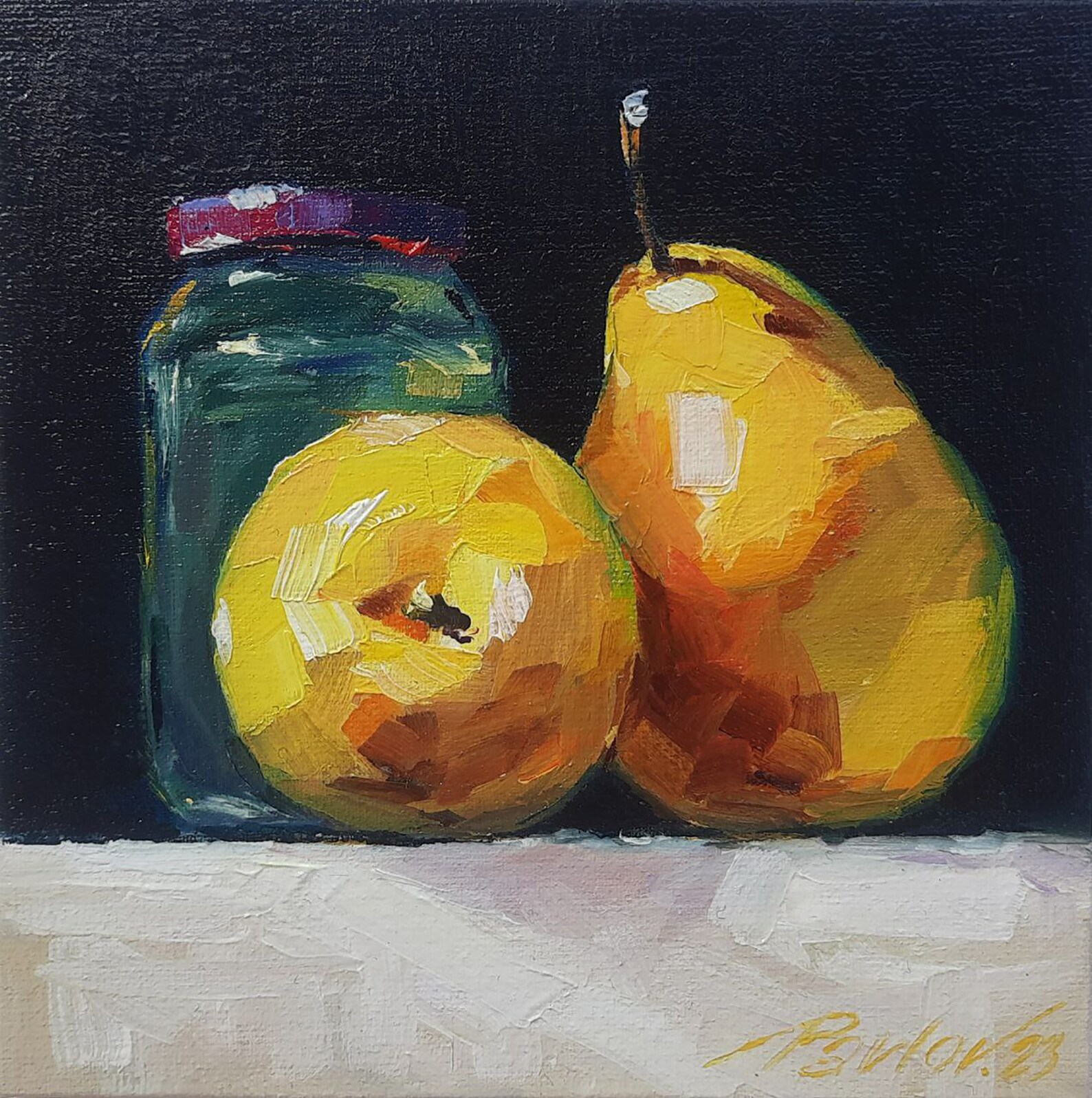 Pears Painting, Fresh Pears, Still Life Pears, Original Oil Painting ...