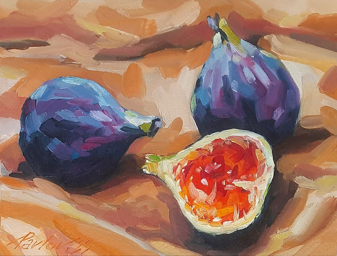 Figs Painting, Still Life Figs, Original Oil Painting, Figs Lovers ...