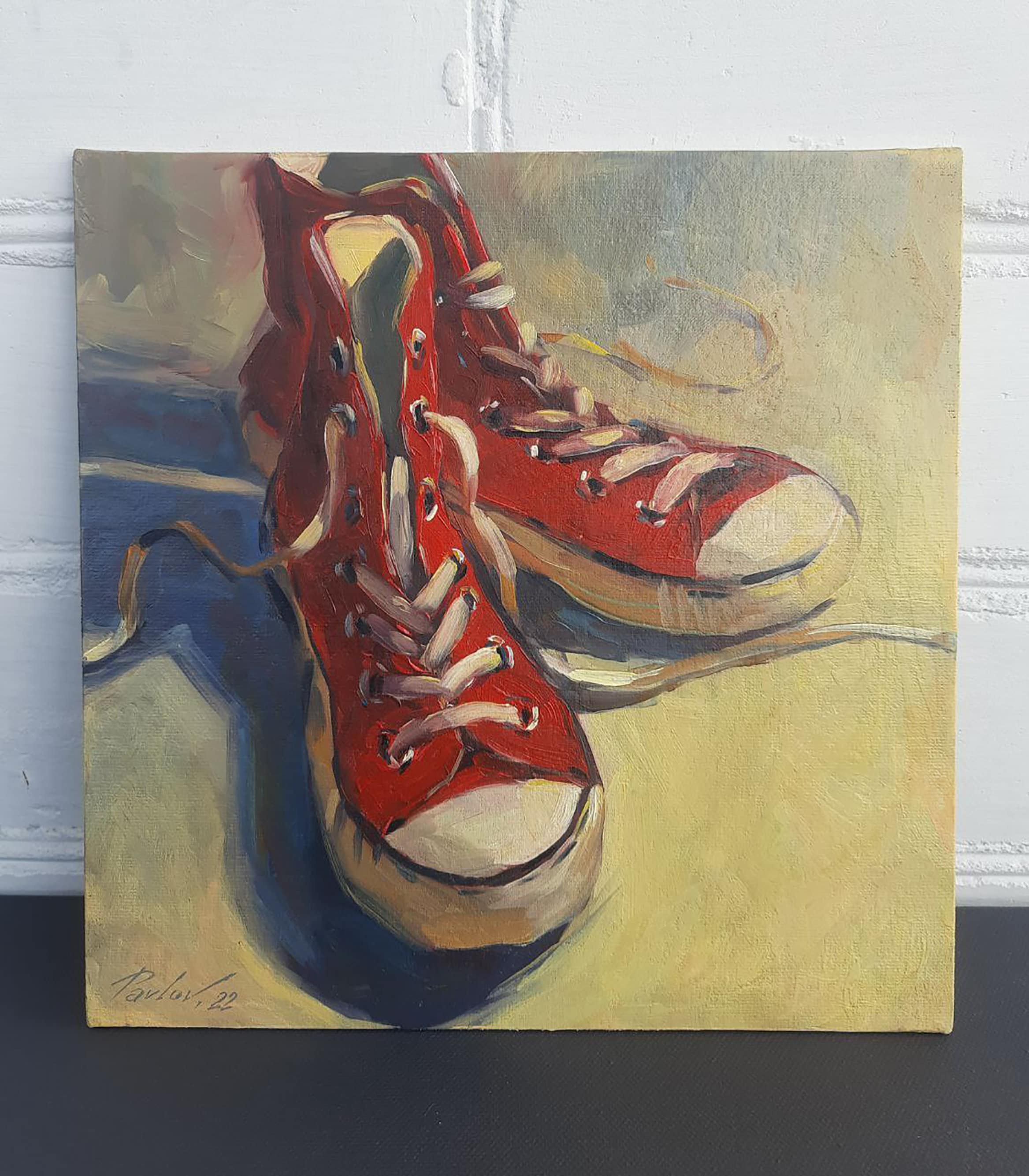 Sneakers Original Oil Painting Painting Shoe Converse - Etsy