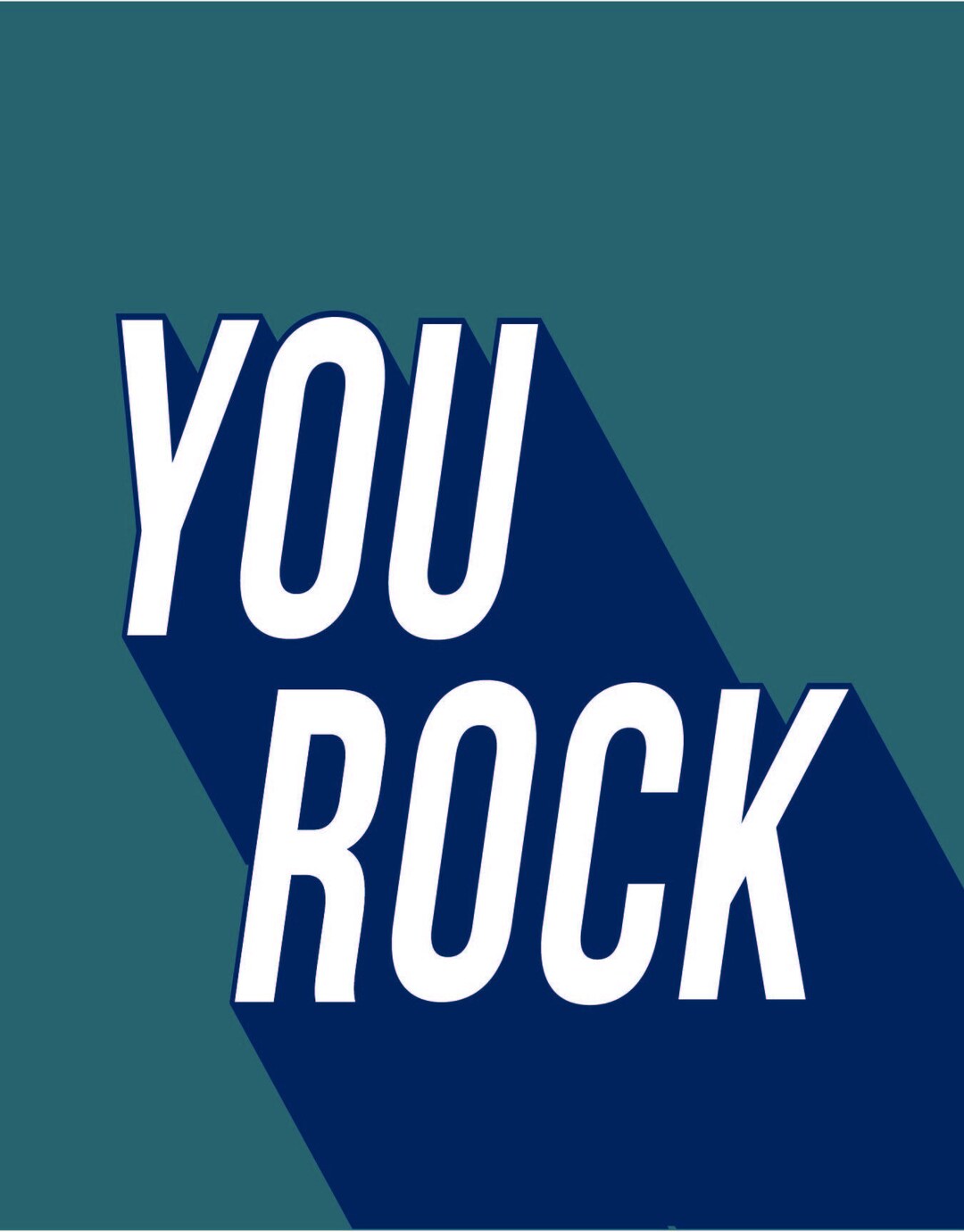 YOU ROCK Greeting Card - Etsy