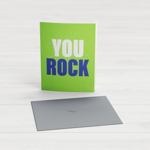 YOU ROCK Greeting Card - Etsy