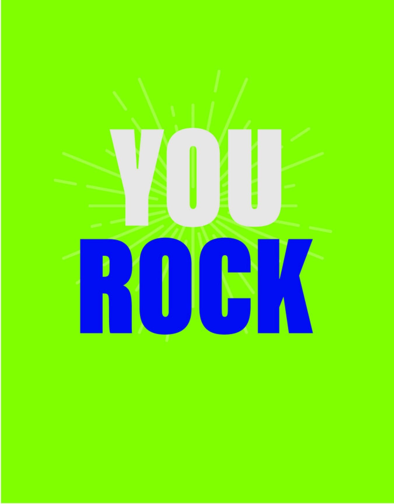 YOU ROCK Greeting Card - Etsy